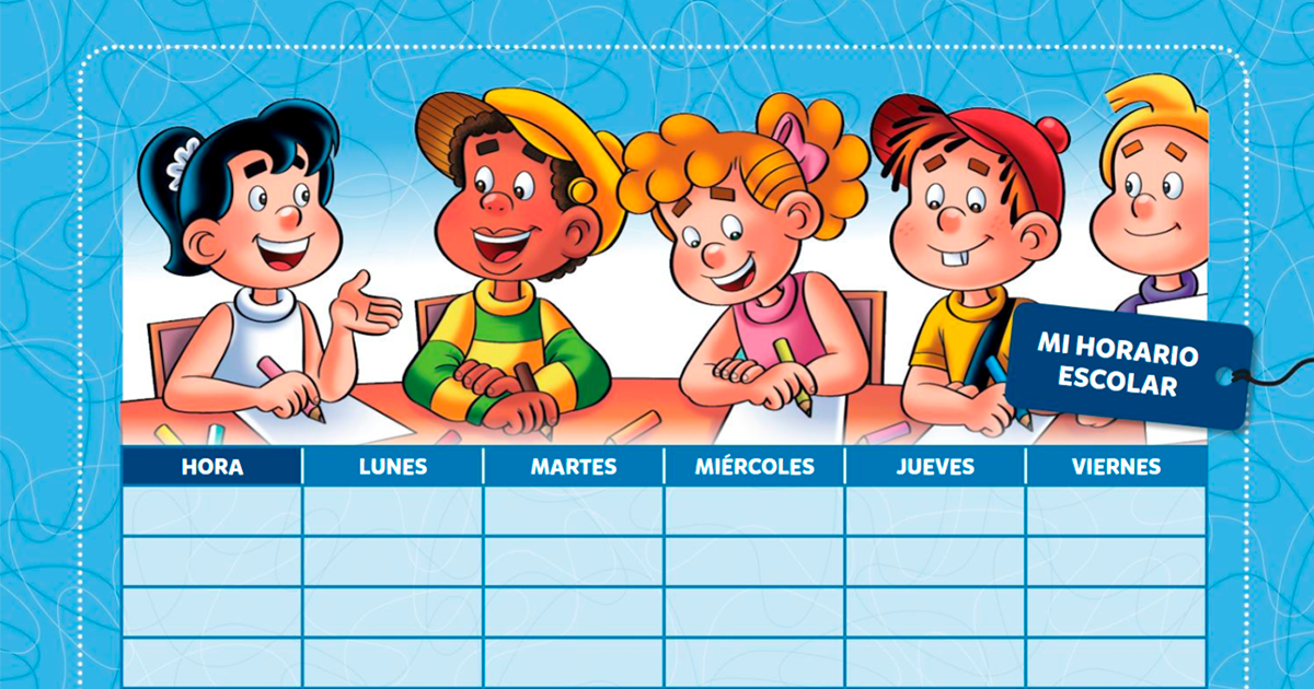 Horario escolar - 1 - Revista Mis Amigos
